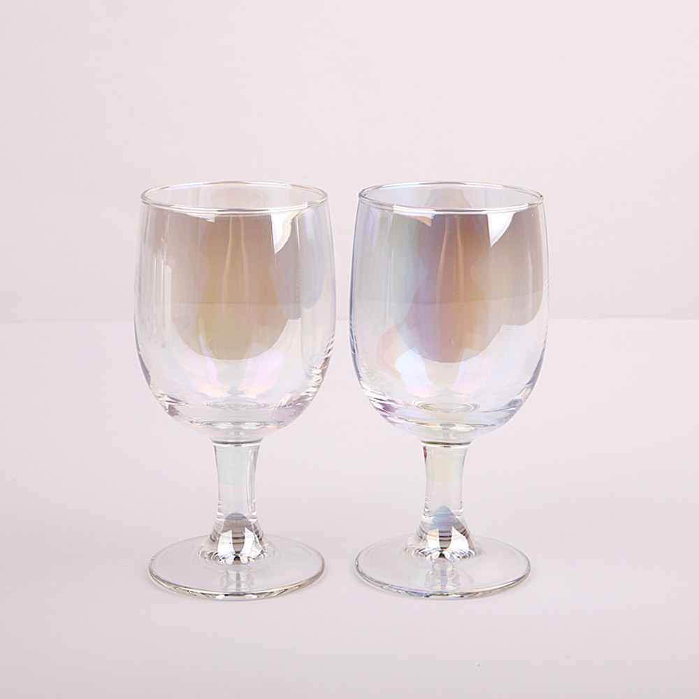 오로라 리갈350ml 2P세트 홀로그램 글라스 맥주잔 유리컵 홈카페 쥬스컵